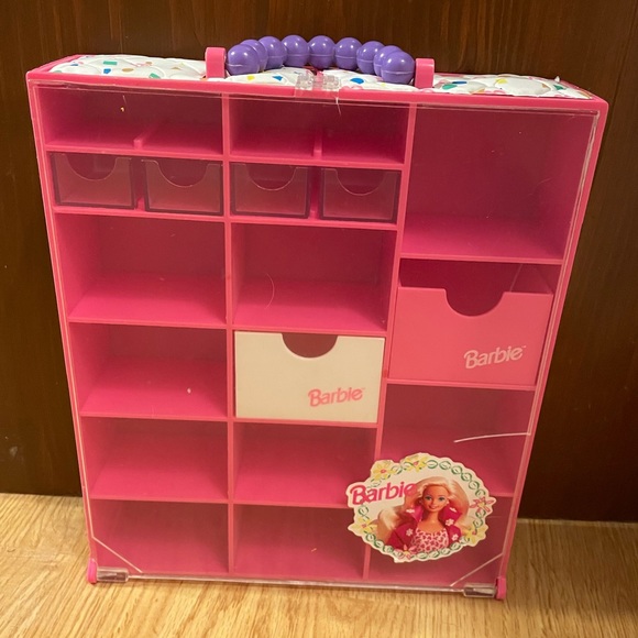 Barbie | Toys | Vintage Mattel 9s Barbie Doll Trunk Plastic Storage ...